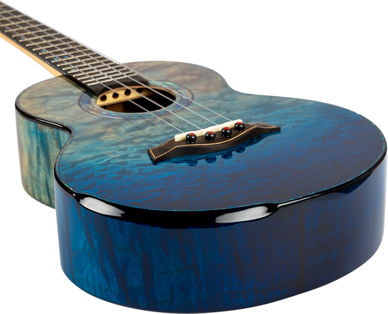 A10 QM Faded Blue - Tenor-ukulele – Nordisk Ukulele